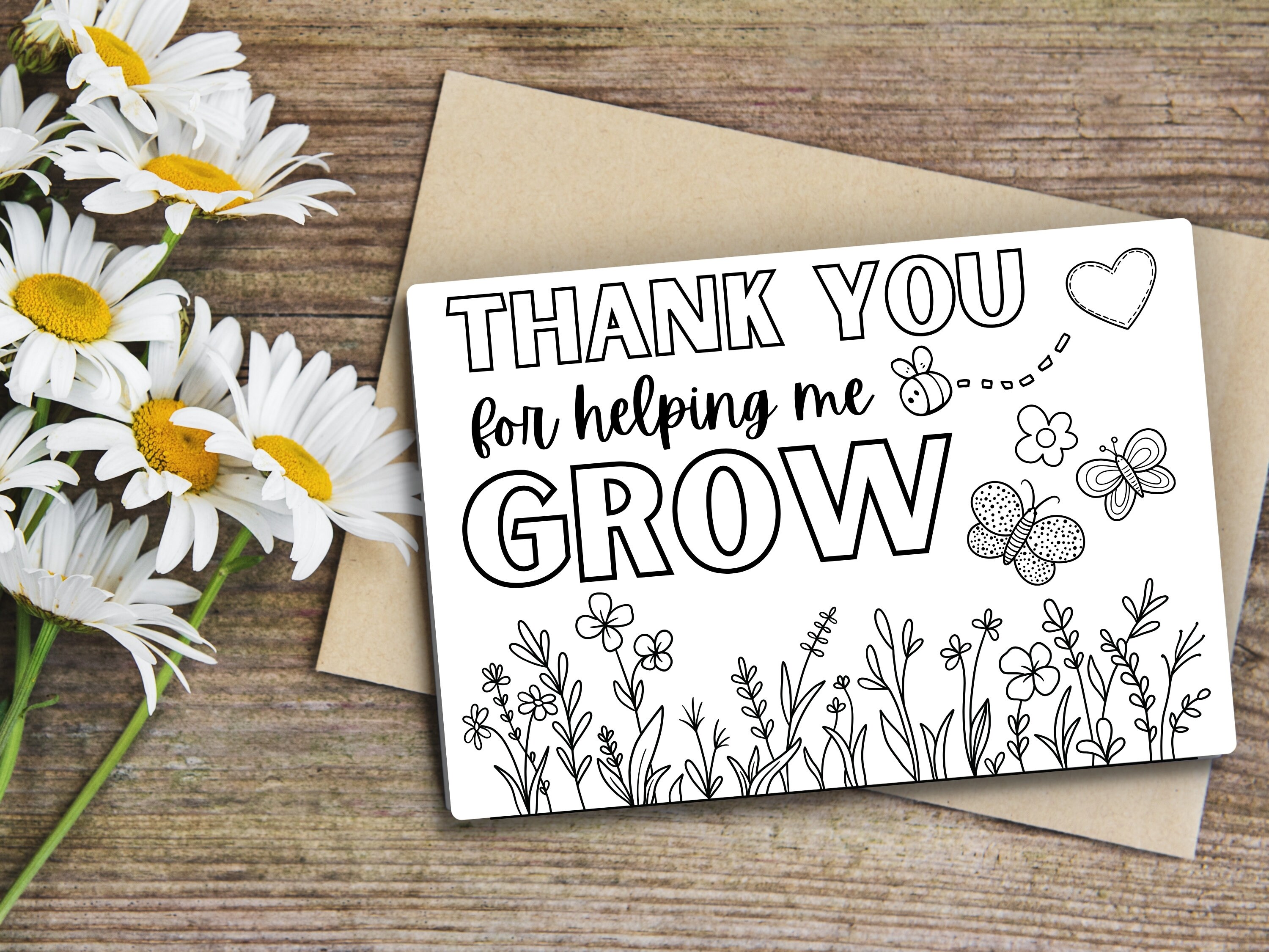 Teacher Appreciation Thank You, Teacher Coloring Card, Coloring Teacher ...