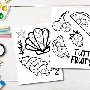 Summer Dot Marker Pages, Do a Dot Coloring Activity, Toddler Summer ...