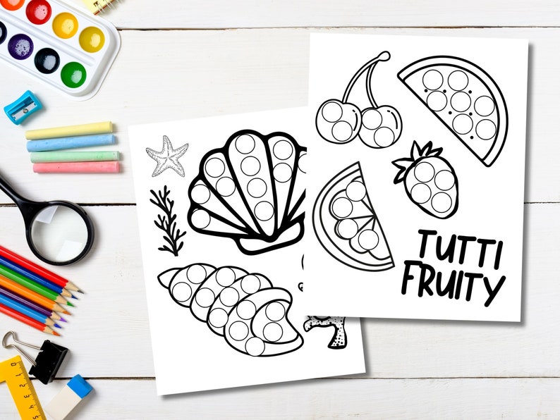 Summer Dot Marker Pages, Do a Dot Coloring Activity, Toddler Summer ...