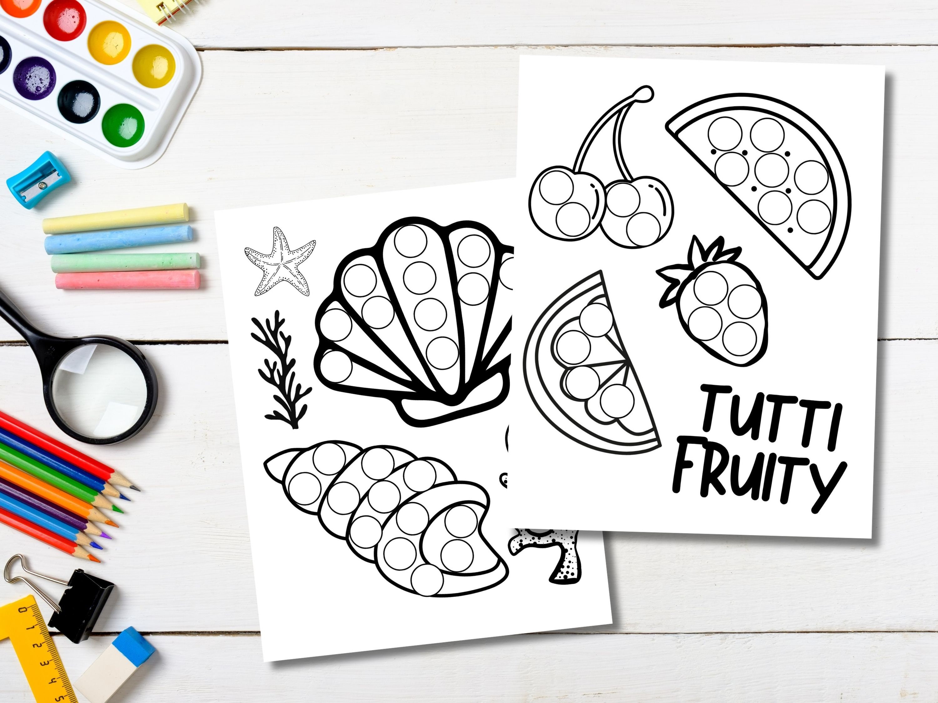 Summer Dot Marker Pages, Do a Dot Coloring Activity, Toddler Summer ...