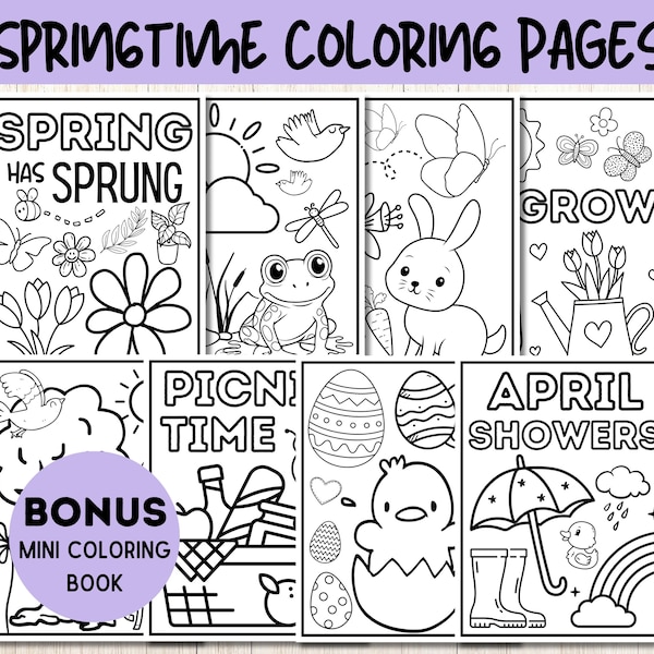 Mini Coloring Book - Etsy