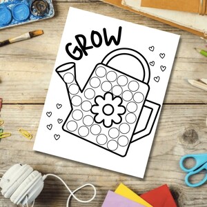 Spring Dot Marker Printable, Spring Coloring, Do a Dot Coloring ...