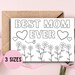 Mother's Day Coloring Card, Mothers Day Activity, Printable Card for ...