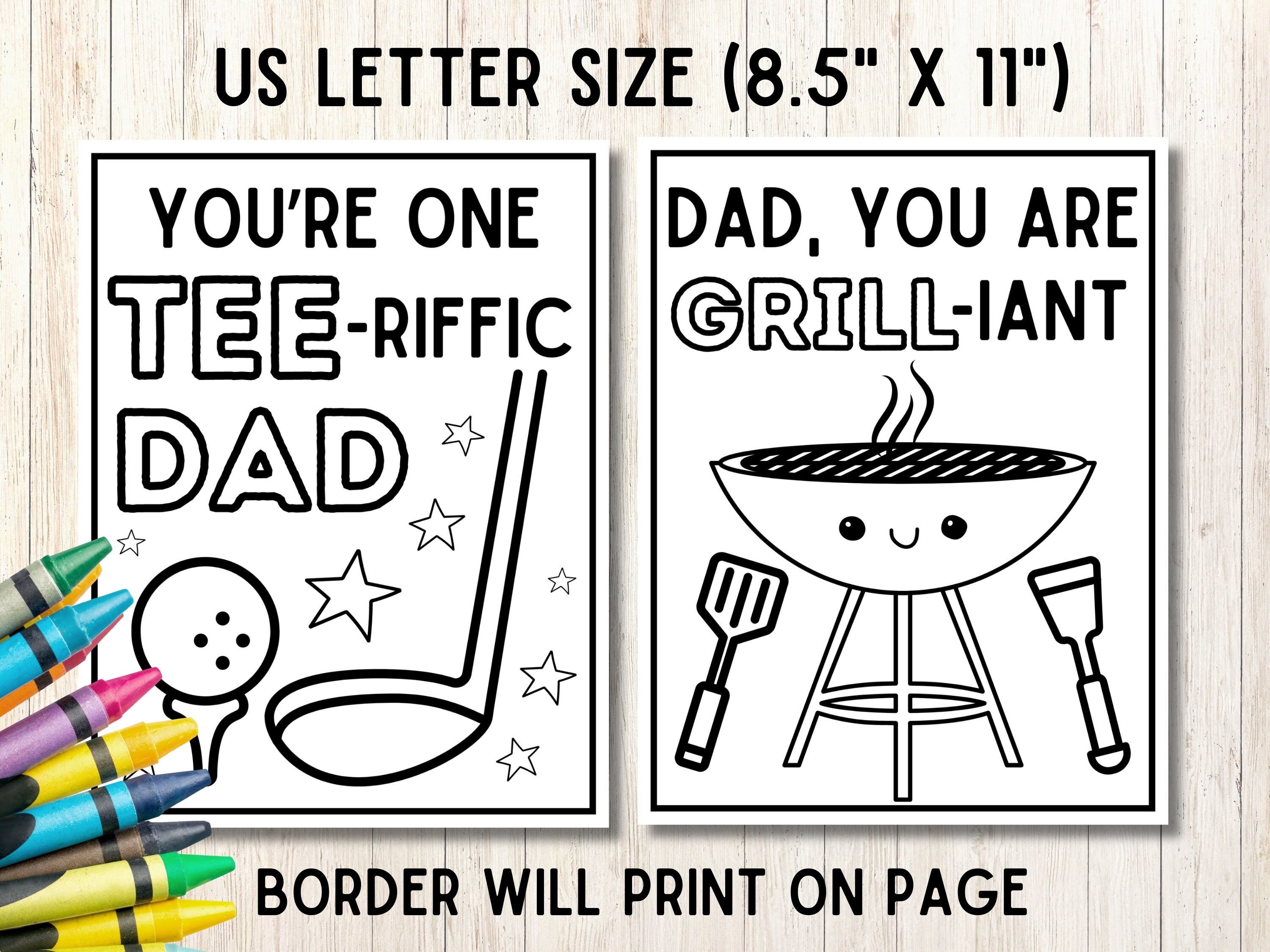 Father's Day Coloring, Coloring Gift for Dad, Preschool Father's Day ...