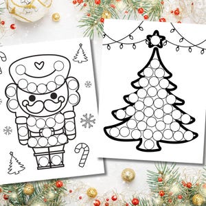 Christmas Dot Marker Pages, Toddler Fine Motor Activity, Montessori ...