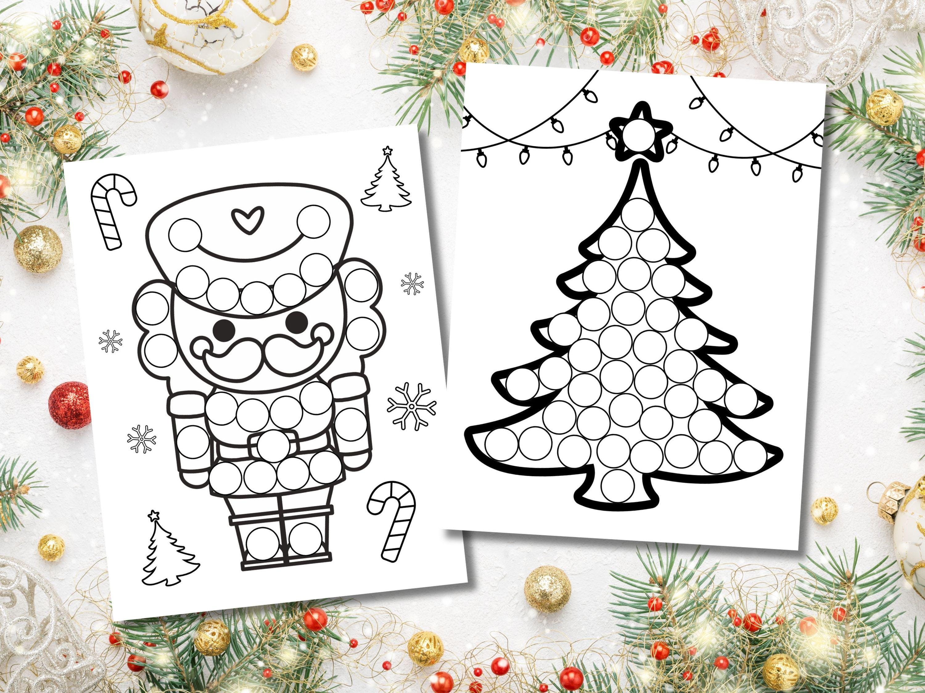 Christmas Dot Marker Pages, Toddler Fine Motor Activity, Montessori ...