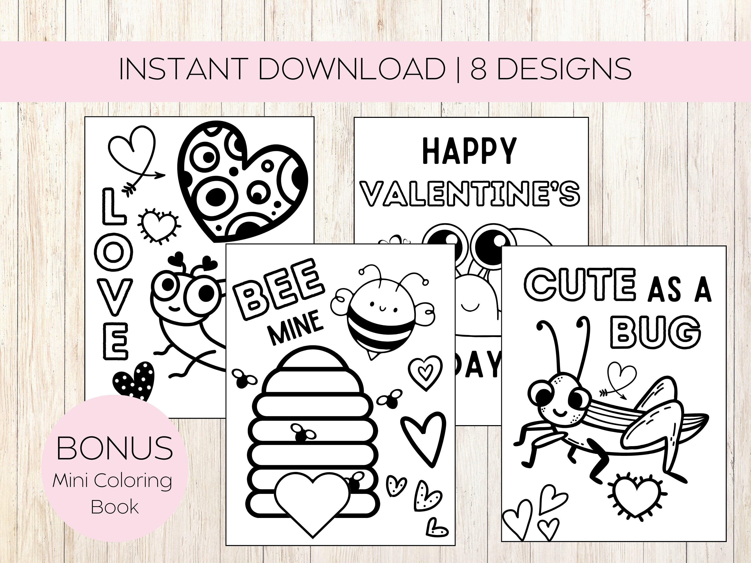Love Bug Valentine Coloring Pages, Printable Coloring for Kids ...