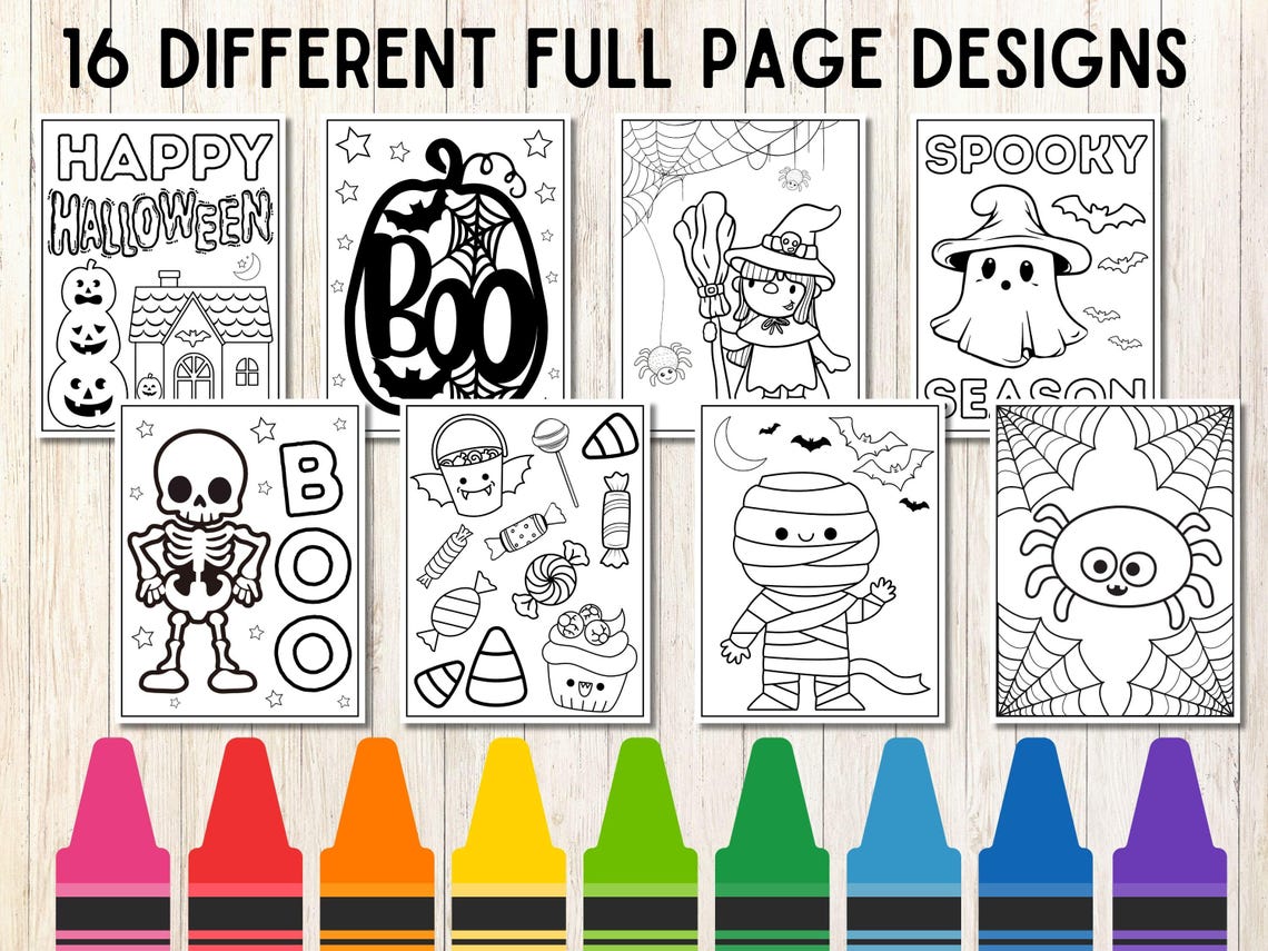 Halloween Coloring Pages, Spooky Coloring, Halloween Party Coloring ...