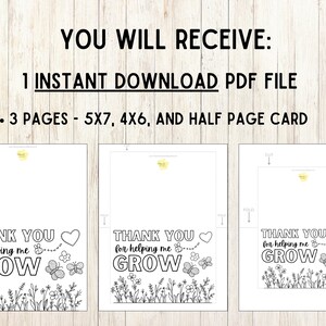 Teacher Appreciation Thank You, Teacher Coloring Card, Coloring Teacher ...