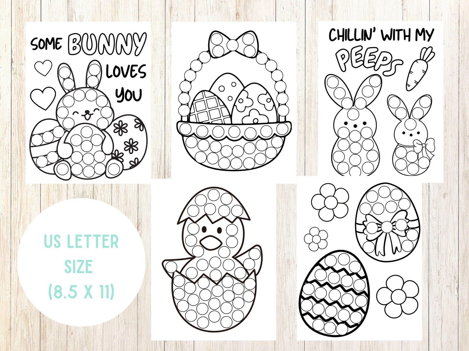 Easter Dot Marker Pages, Toddler Fine Motor Activity, Montessori Easter ...