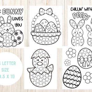 Easter Dot Marker Pages, Toddler Fine Motor Activity, Montessori Easter ...