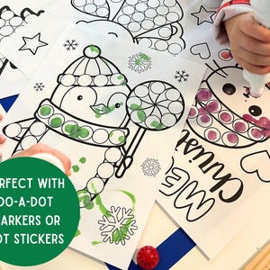 Christmas Dot Marker Pages, Toddler Fine Motor Activity, Montessori ...