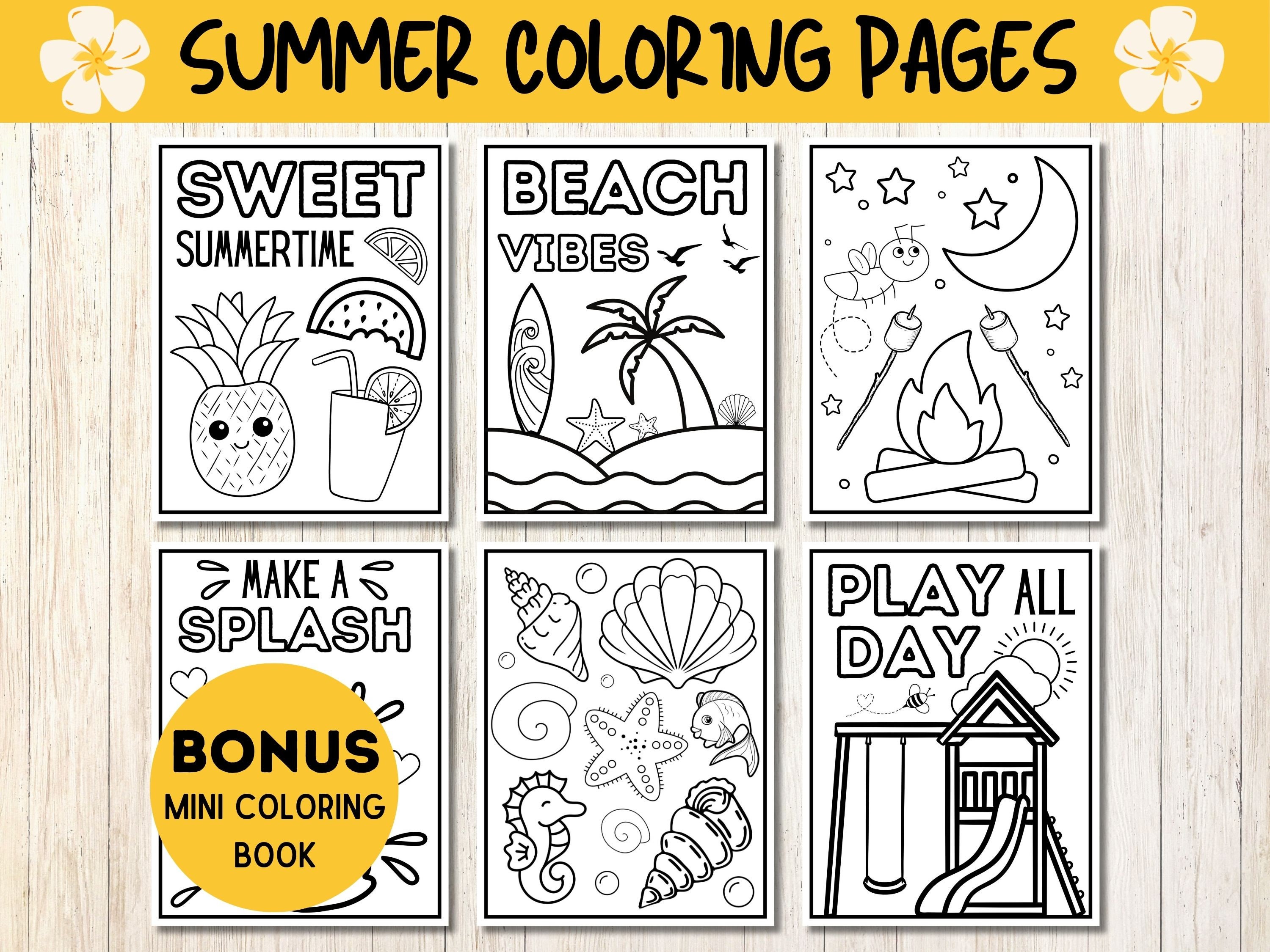 Summer Coloring Pages, Summer Seasonal Coloring, Summer Vacation ...