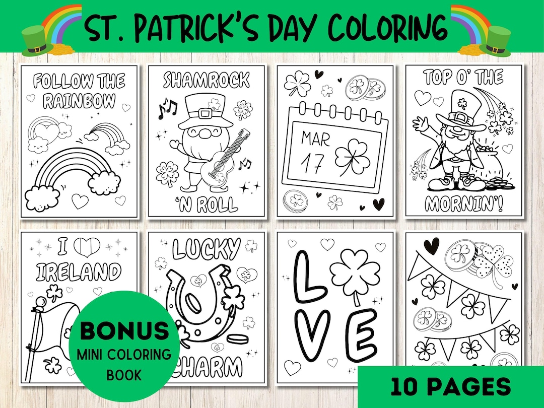 St Patrick's Day Coloring Pages, Shamrock Coloring, Irish Coloring ...