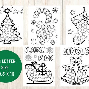 Christmas Dot Marker Pages, Toddler Fine Motor Activity, Montessori ...