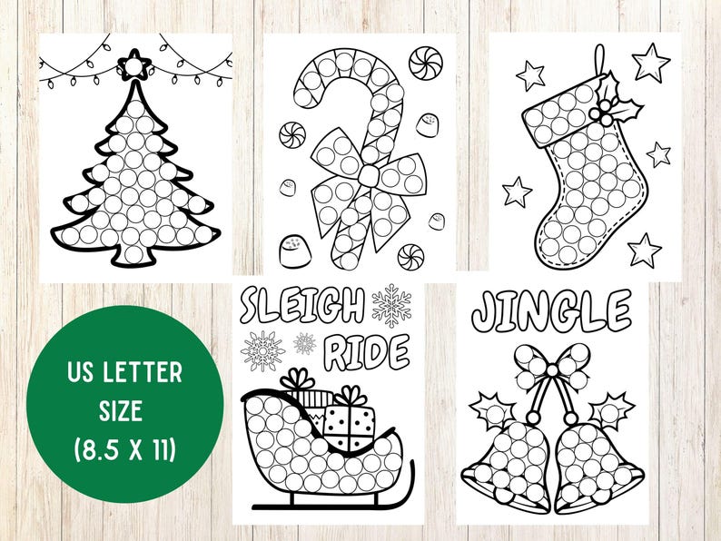 Christmas Dot Marker Pages, Toddler Fine Motor Activity, Montessori ...