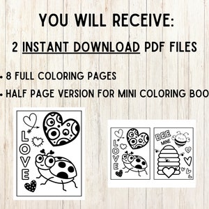 Love Bug Valentine Coloring Pages, Printable Coloring for Kids ...