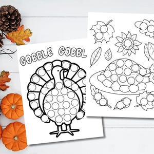 Thanksgiving Dot Marker Pages, Toddler Fine Motor Activity, Montessori ...