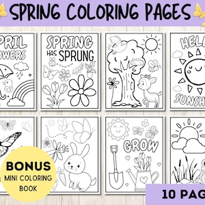 Spring Coloring Pages, Springtime Coloring, Spring Preschool Activity ...