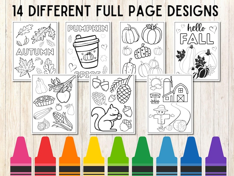 Fall Coloring Book, Autumn Coloring, October Coloring Pages, Seasons ...