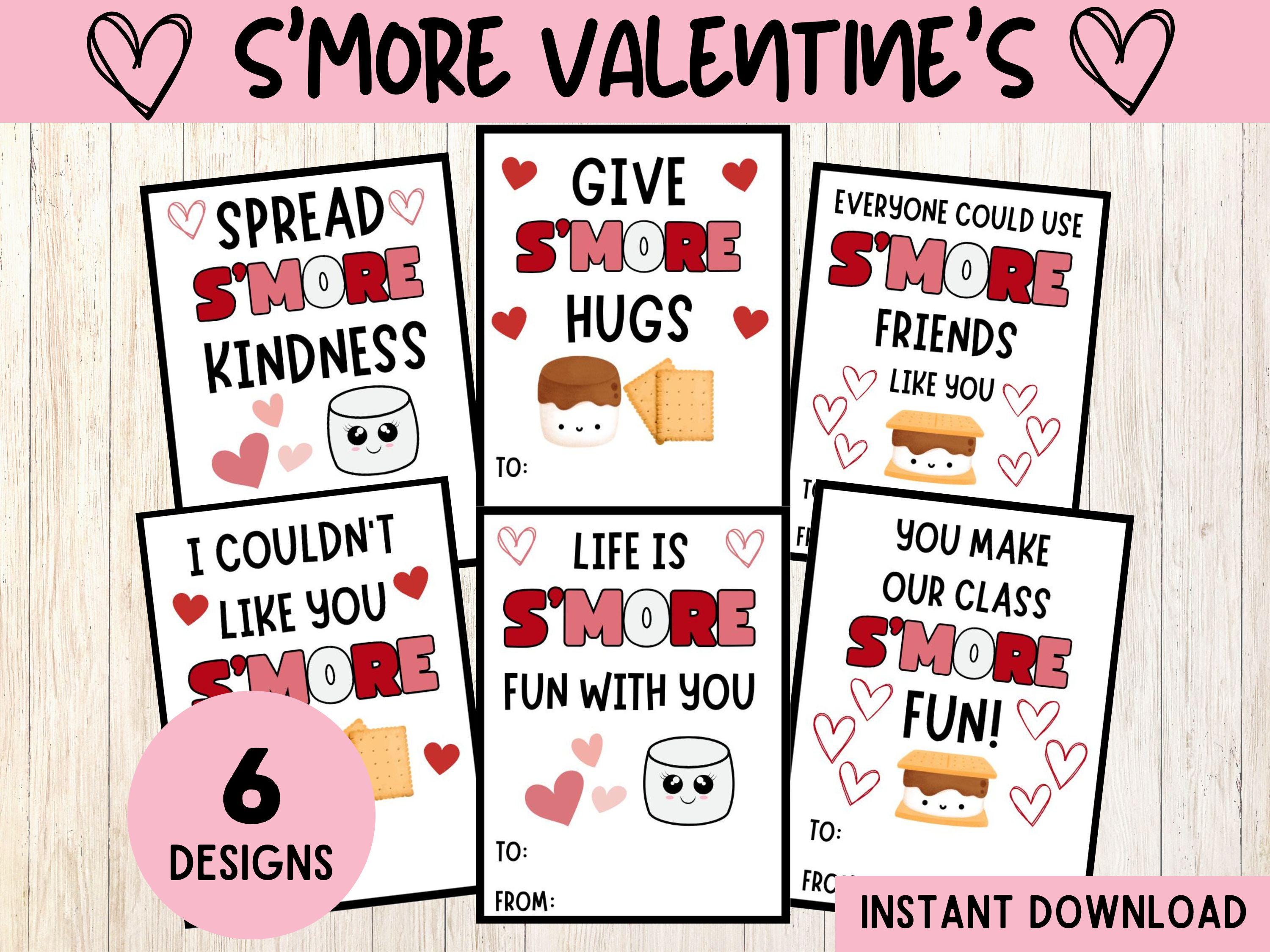 S'mores Valentines, Preschool Valentine Cards, Smores Gift Tags ...