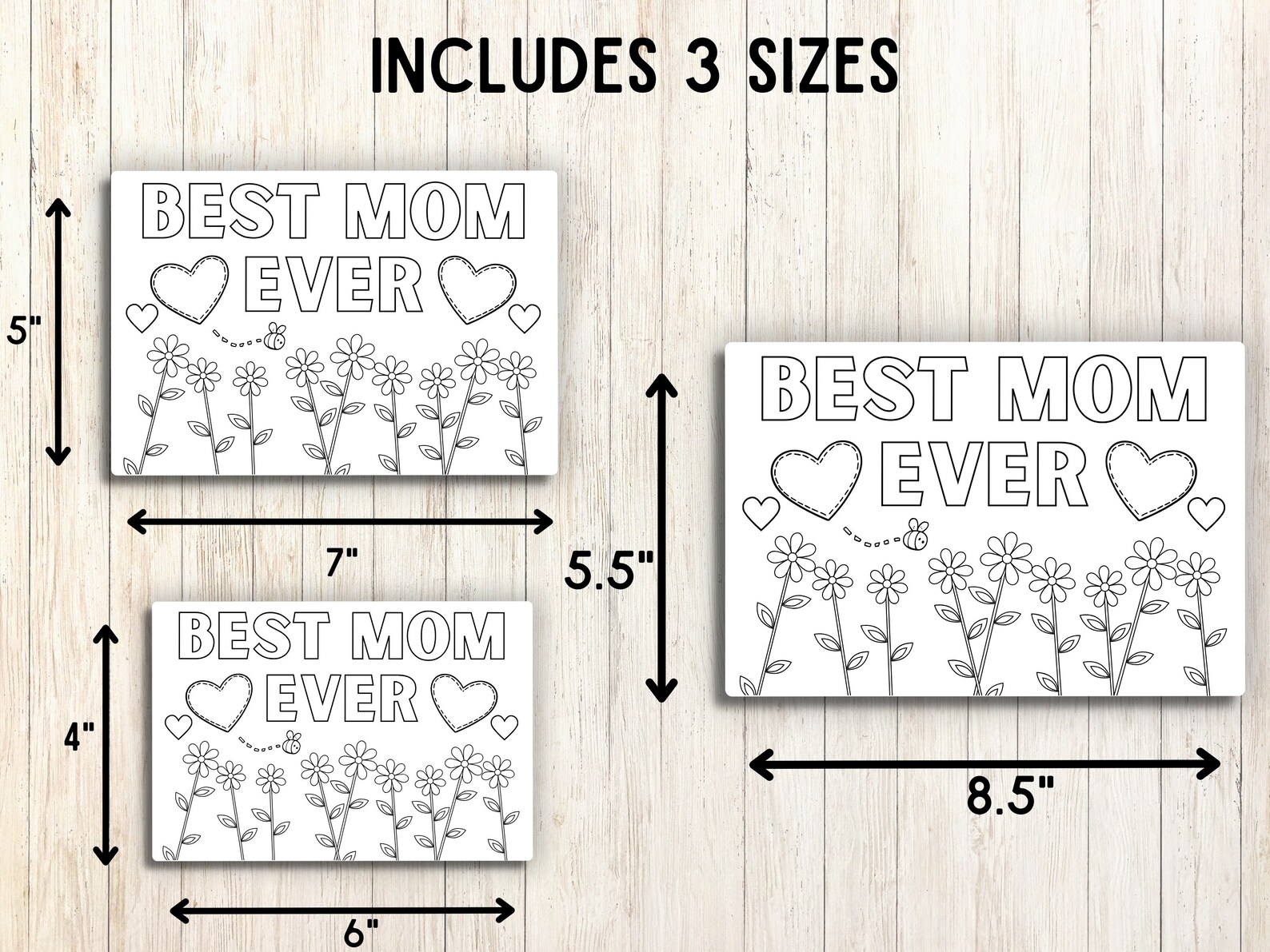 Mother's Day Coloring Card, Mothers Day Activity, Printable Card for ...