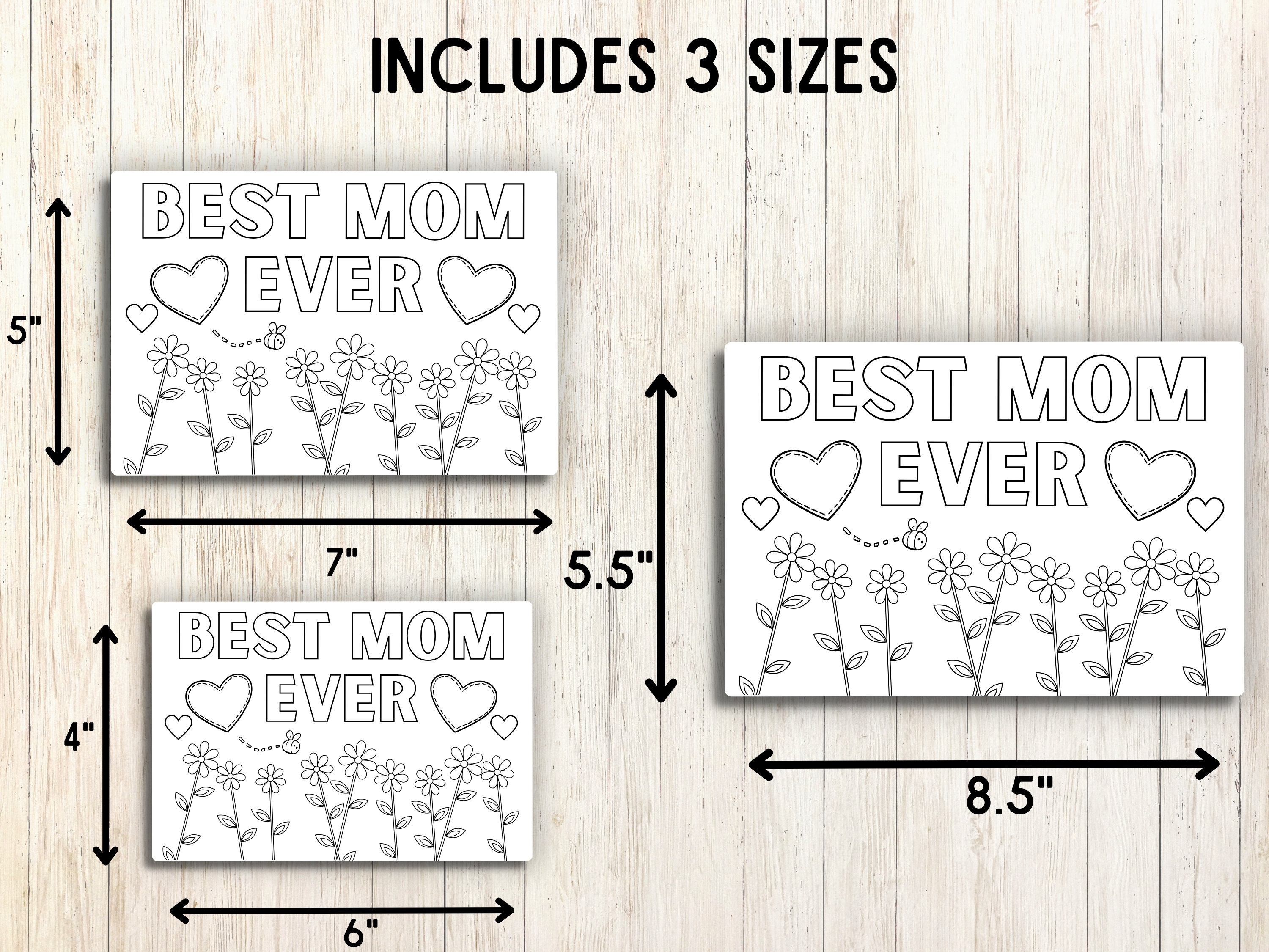 Mother's Day Coloring Card, Mothers Day Activity, Printable Card for ...