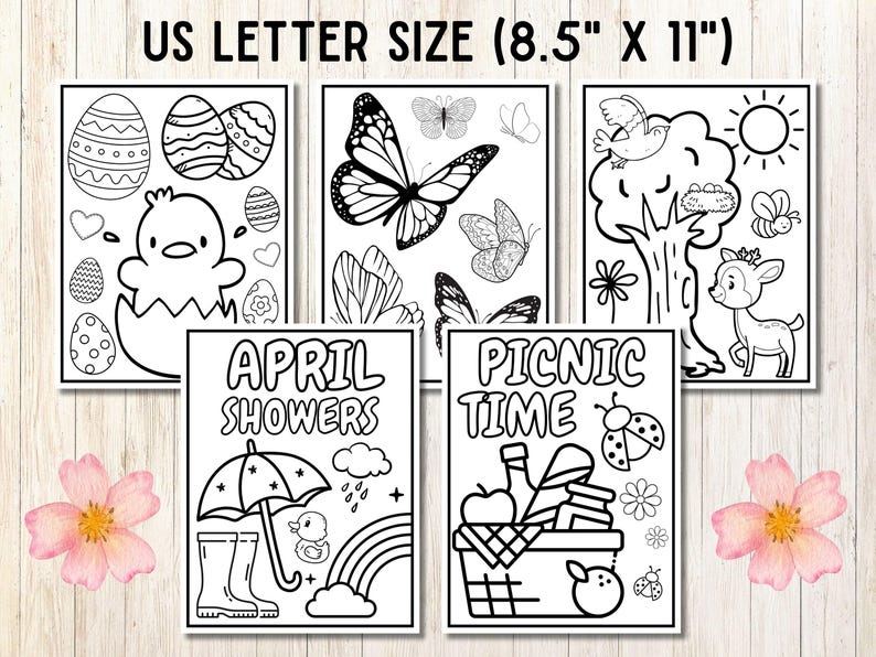 Spring Coloring Pages, Springtime Coloring, Spring Preschool Activity ...