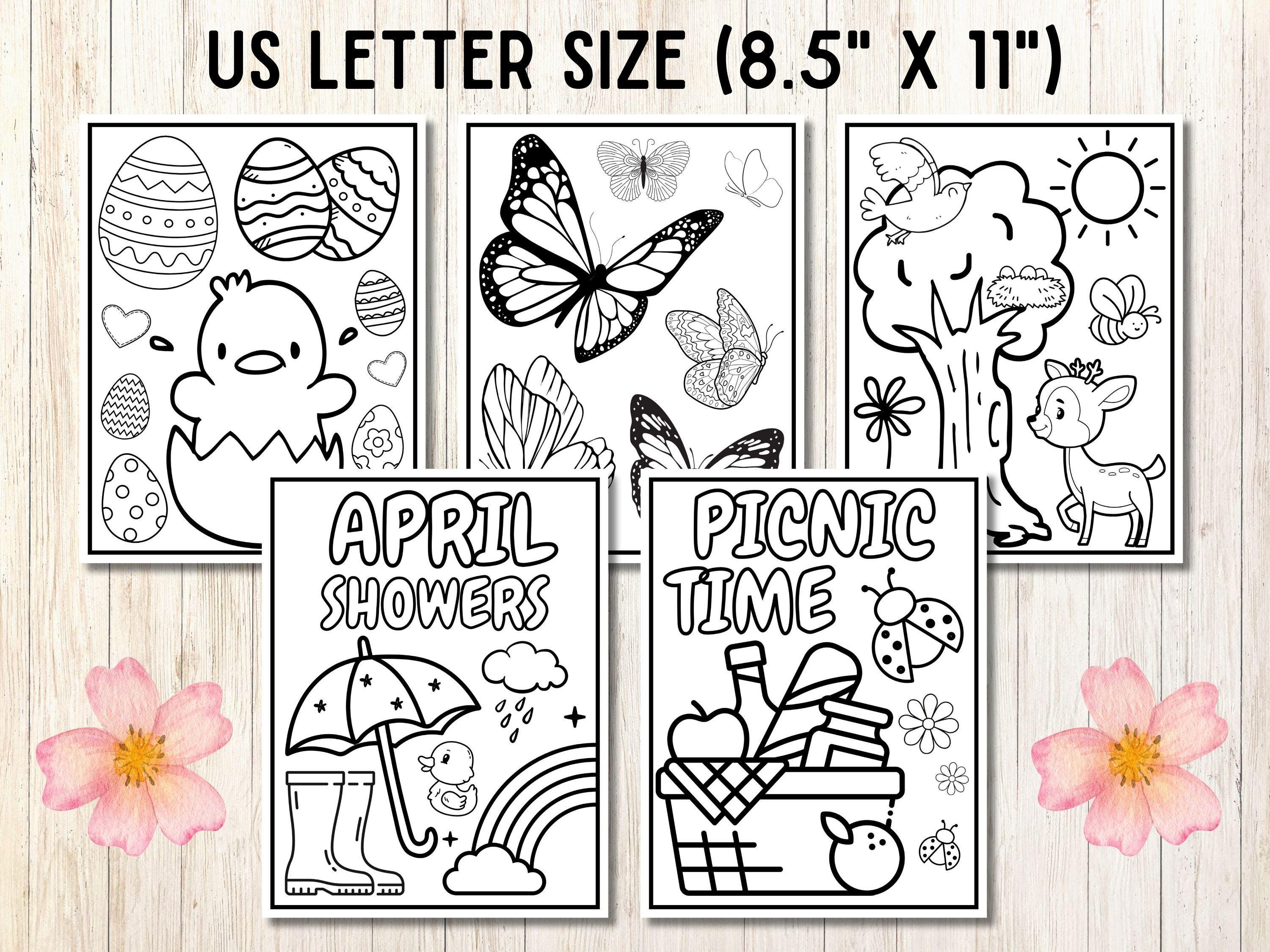 Spring Coloring Pages, Springtime Coloring, Spring Preschool Activity ...