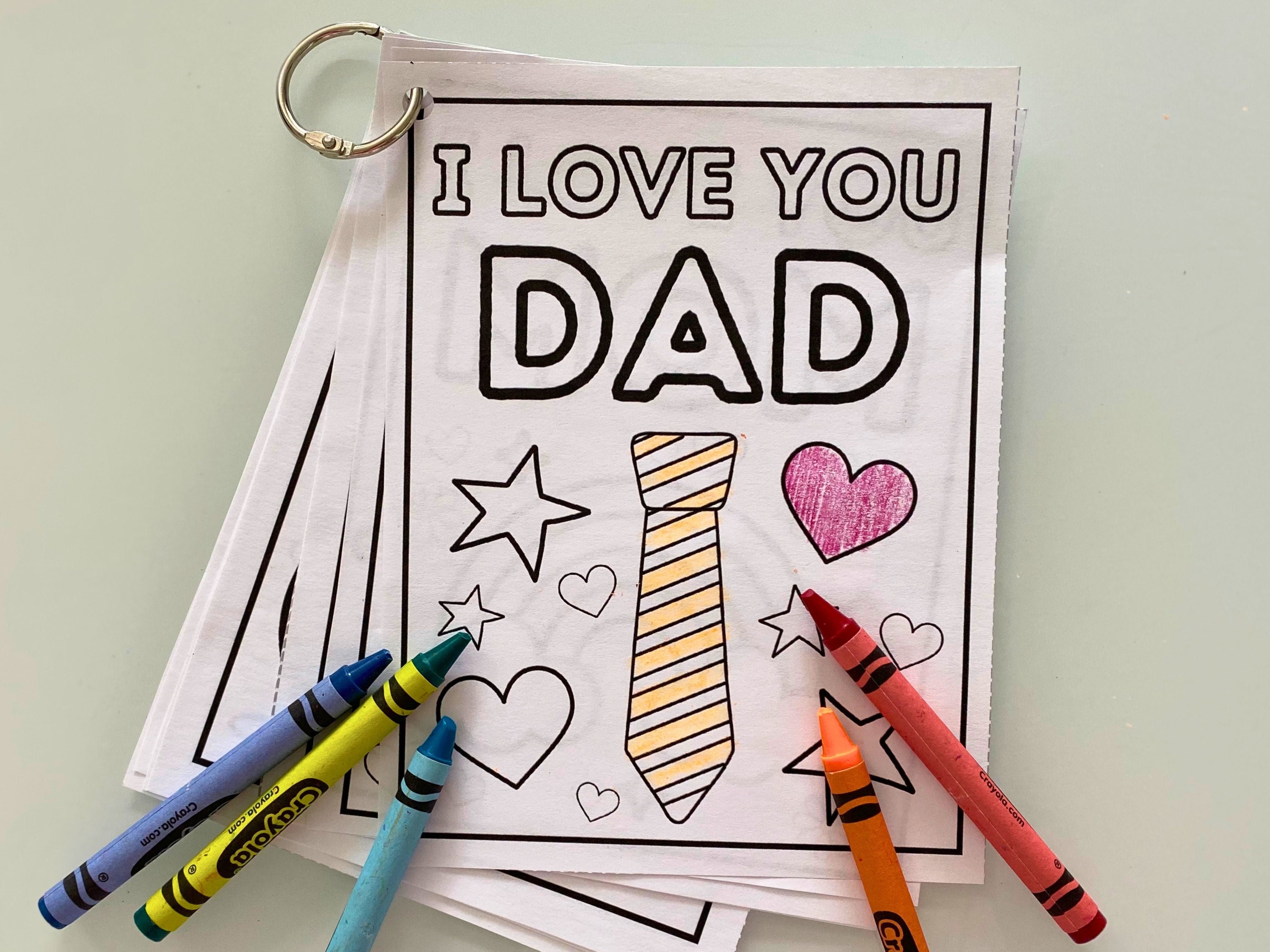Father's Day Coloring, Coloring Gift for Dad, Preschool Father's Day ...