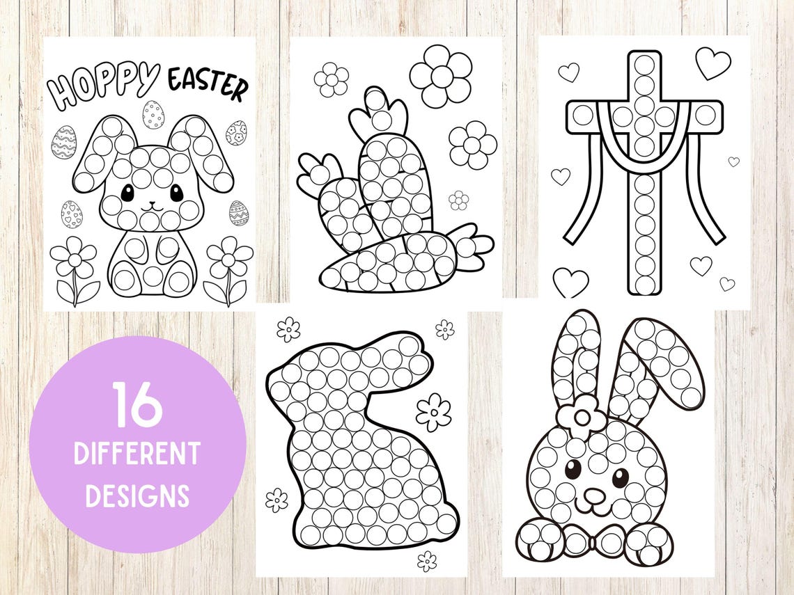 Easter Dot Marker Pages, Toddler Fine Motor Activity, Montessori Easter ...