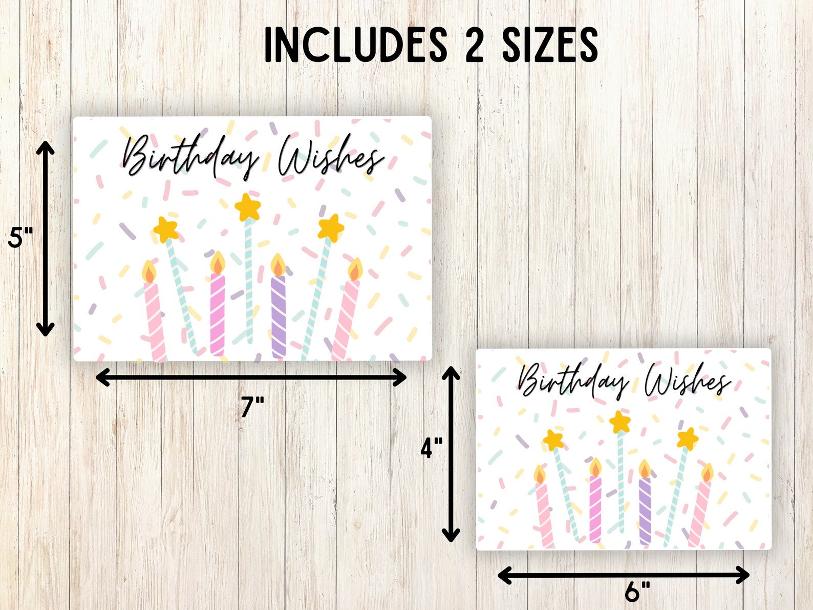 Printable Birthday Card, Birthday Candles, Card for Kids, Instant ...