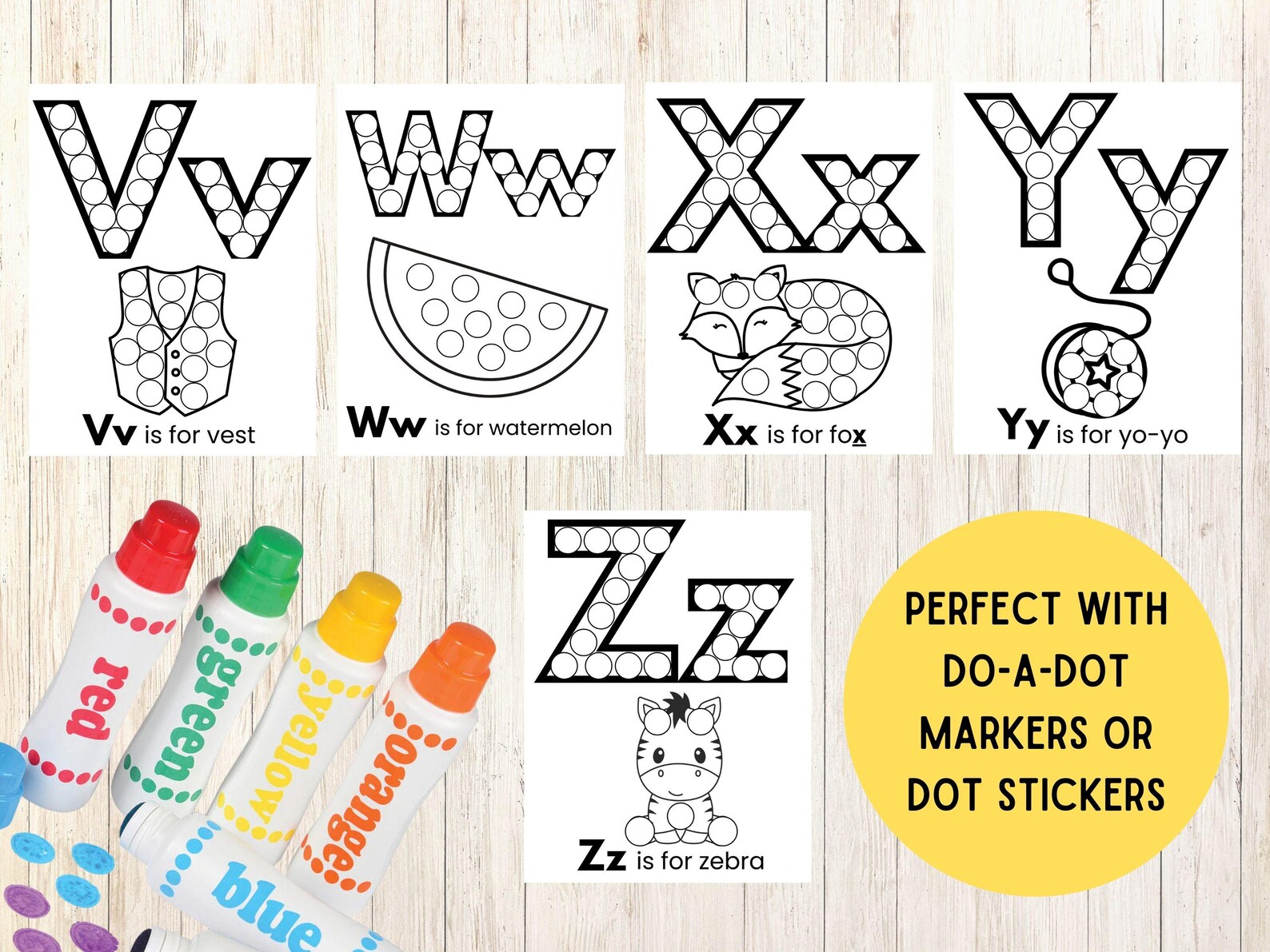 Alphabet Do A Dot, Dot Marker Letters, Toddler Fine Motor Activity ...