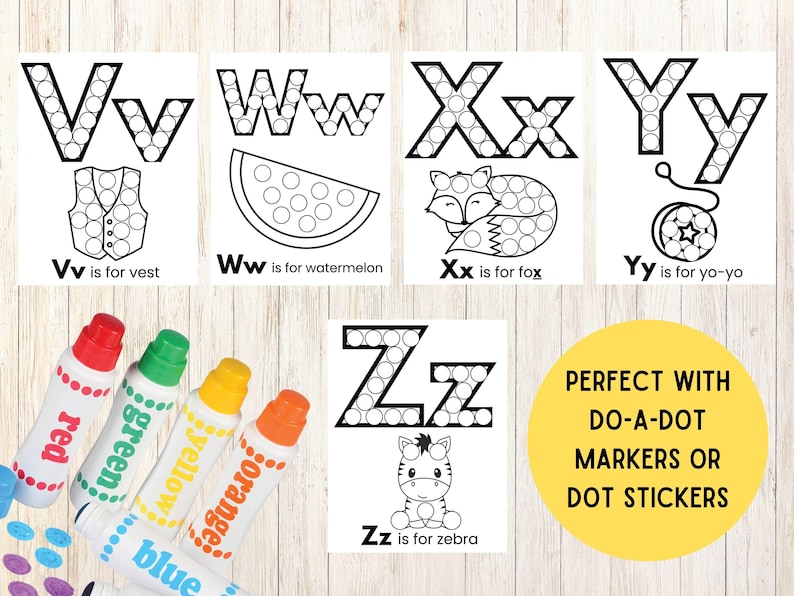 Alphabet Do A Dot, Dot Marker Letters, Toddler Fine Motor Activity ...