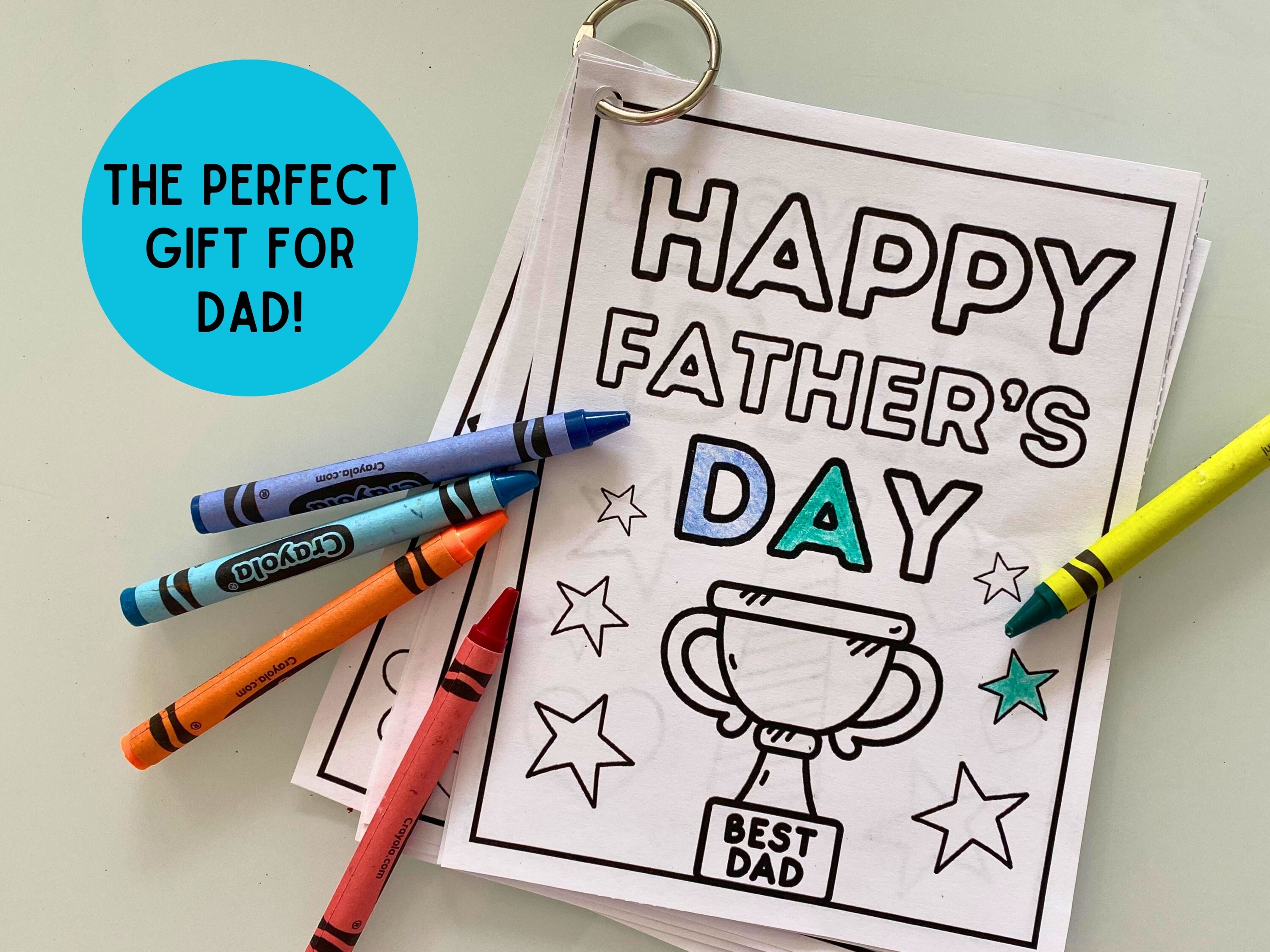 Father's Day Coloring, Coloring Gift for Dad, Preschool Father's Day ...