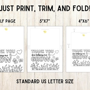 Teacher Appreciation Thank You, Teacher Coloring Card, Coloring Teacher ...