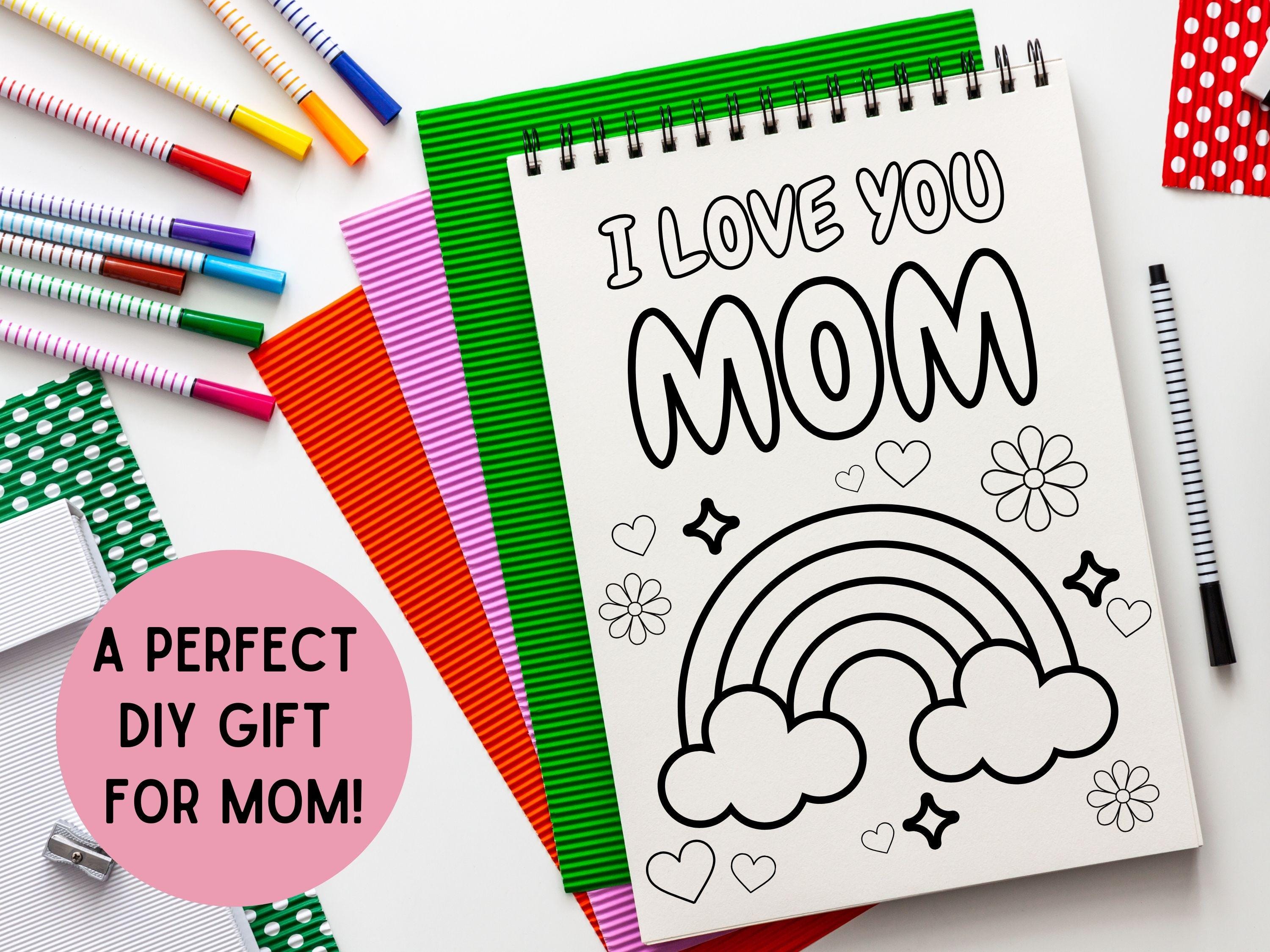 Mother's Day Coloring, Coloring Gift for Mom, Mothers Day Activity, DIY ...