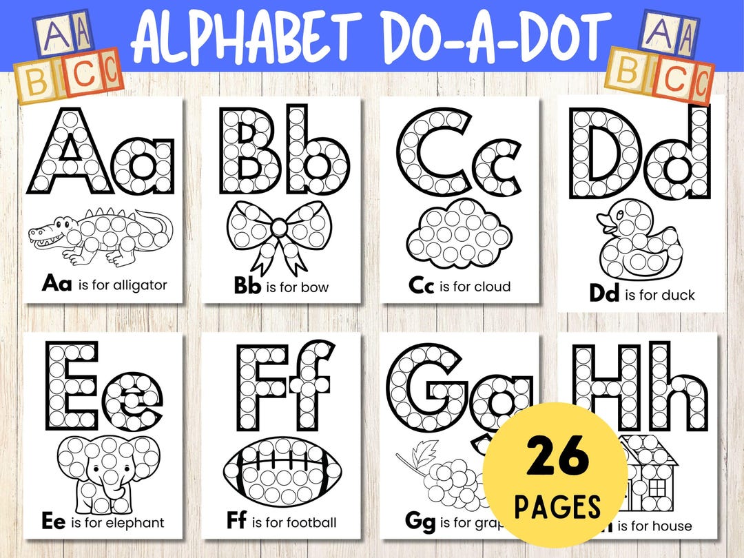 Alphabet Do A Dot, Dot Marker Letters, Toddler Fine Motor Activity ...
