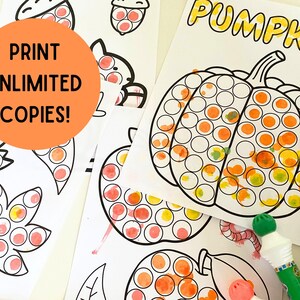 Thanksgiving Dot Marker Pages, Toddler Fine Motor Activity, Montessori ...