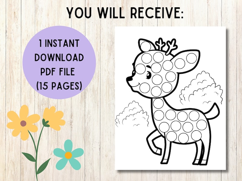 Spring Dot Marker Printable, Spring Coloring, Do a Dot Coloring ...