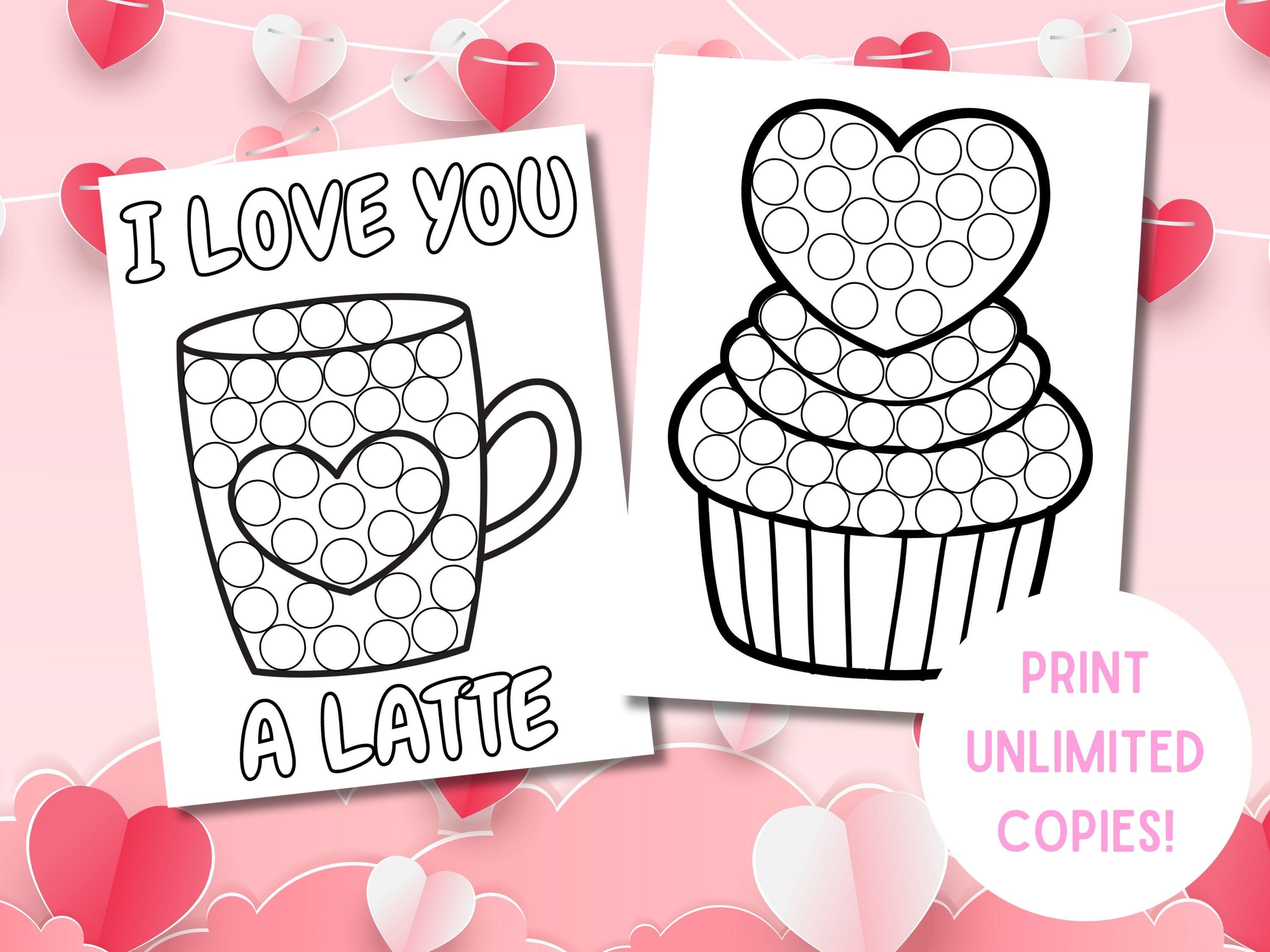 Valentine Dot Marker Pages, Toddler Fine Motor Activity, Montessori ...