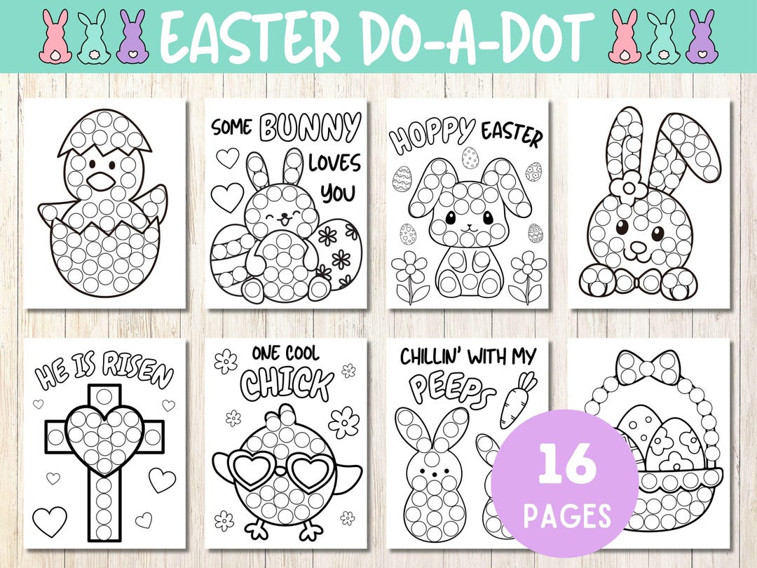 Easter Dot Marker Pages, Toddler Fine Motor Activity, Montessori Easter ...
