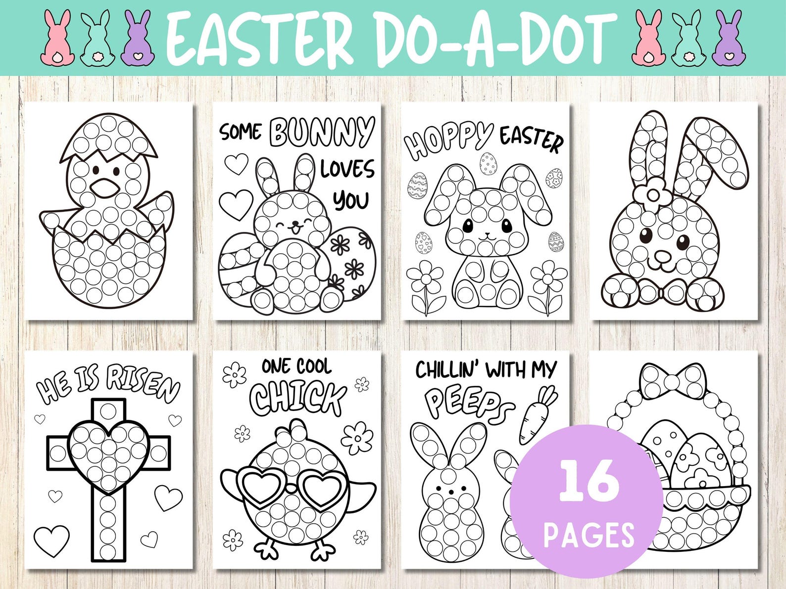 Easter Dot Marker Pages, Toddler Fine Motor Activity, Montessori Easter ...