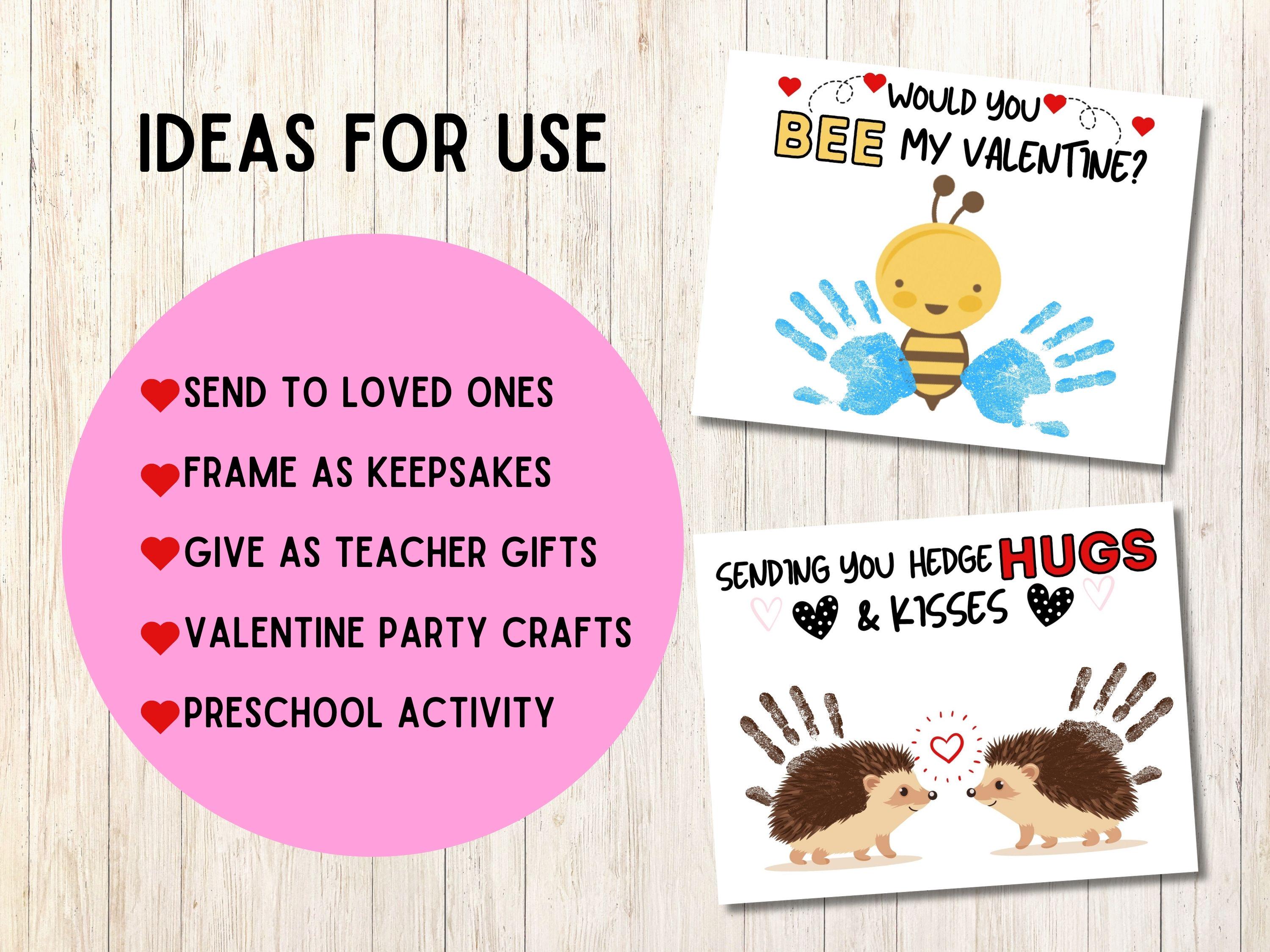 Valentine Handprint Craft, Valentine's Day Handprint Craft, Toddler ...