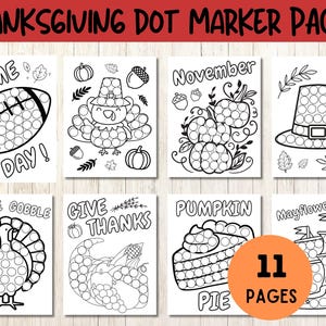Thanksgiving Dot Marker Pages, Toddler Fine Motor Activity, Montessori ...