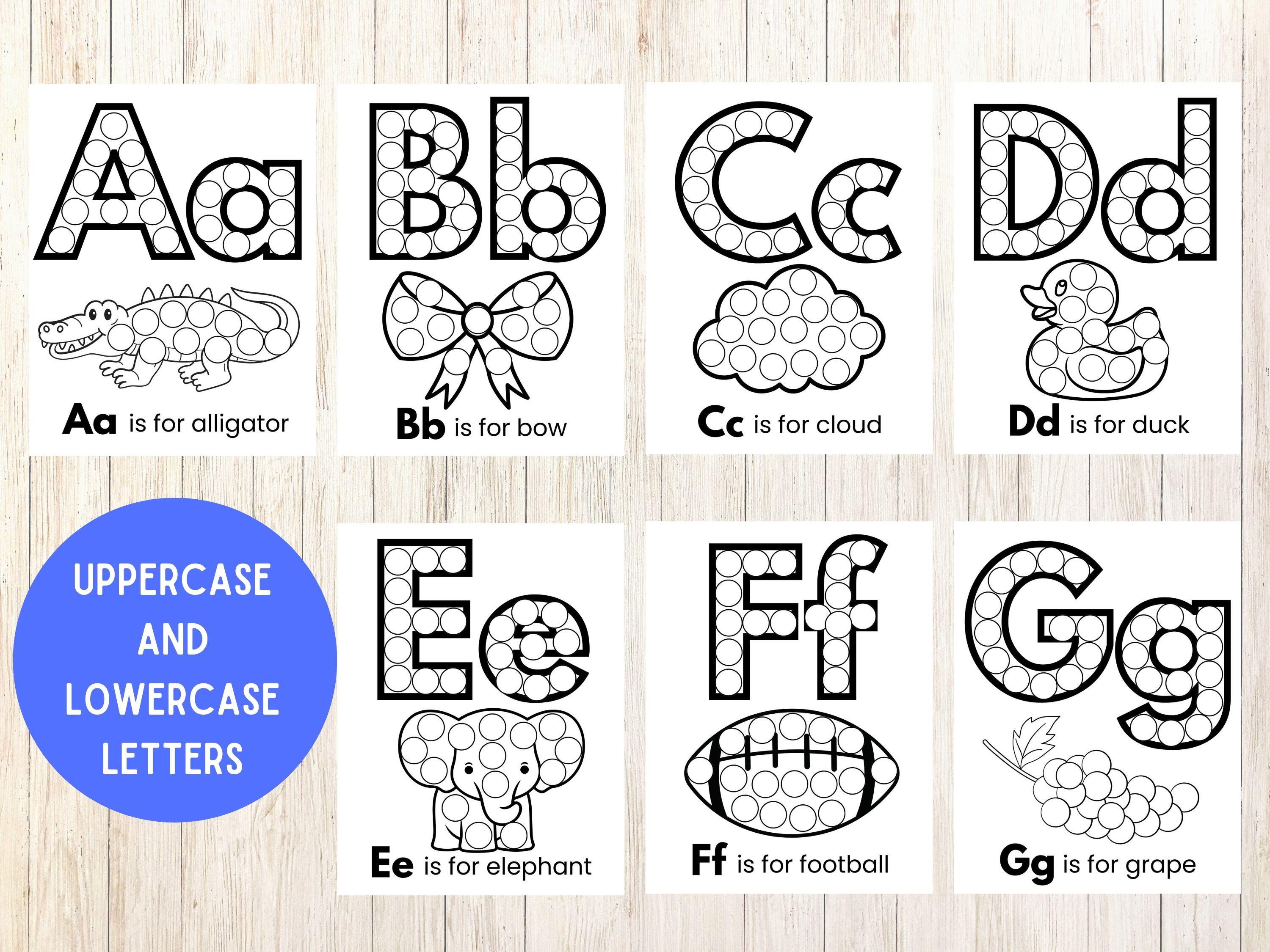 Alphabet Do A Dot, Dot Marker Letters, Toddler Fine Motor Activity ...