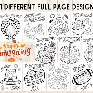 Thanksgiving Dot Marker Pages, Toddler Fine Motor Activity, Montessori ...