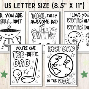Father's Day Coloring, Coloring Gift for Dad, Preschool Father's Day ...