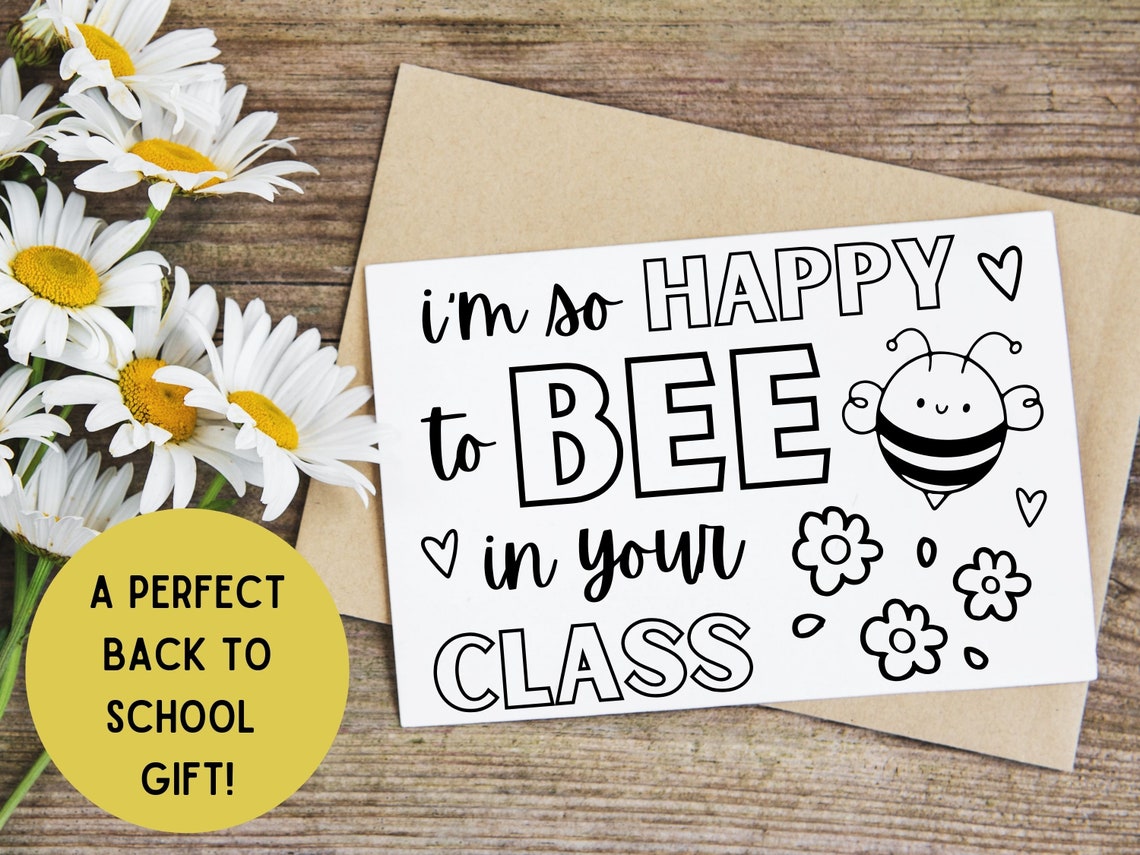 Back to School Teacher Note, Coloring Teacher Gift, Teacher ...