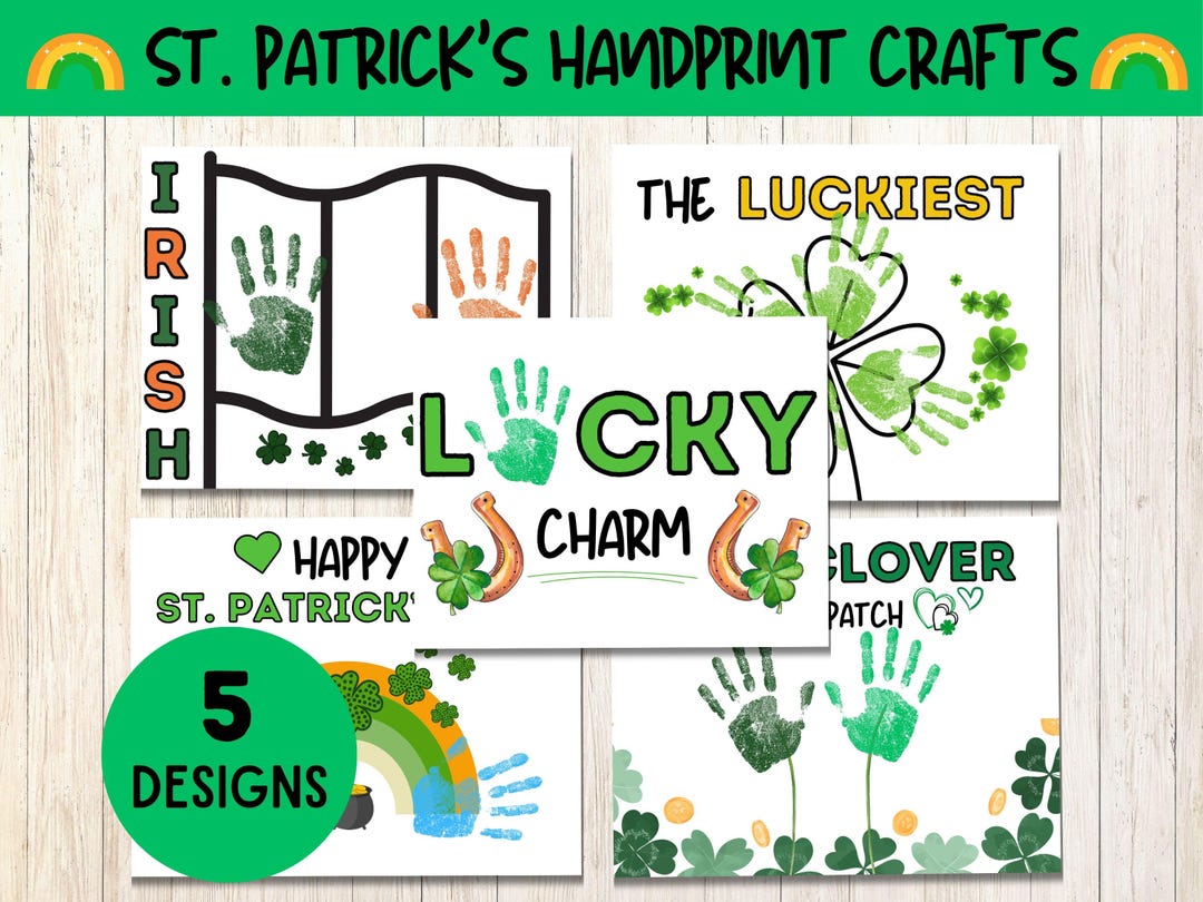 St Patrick's Day Handprint Craft, March Handprint Art, St Patricks Day ...